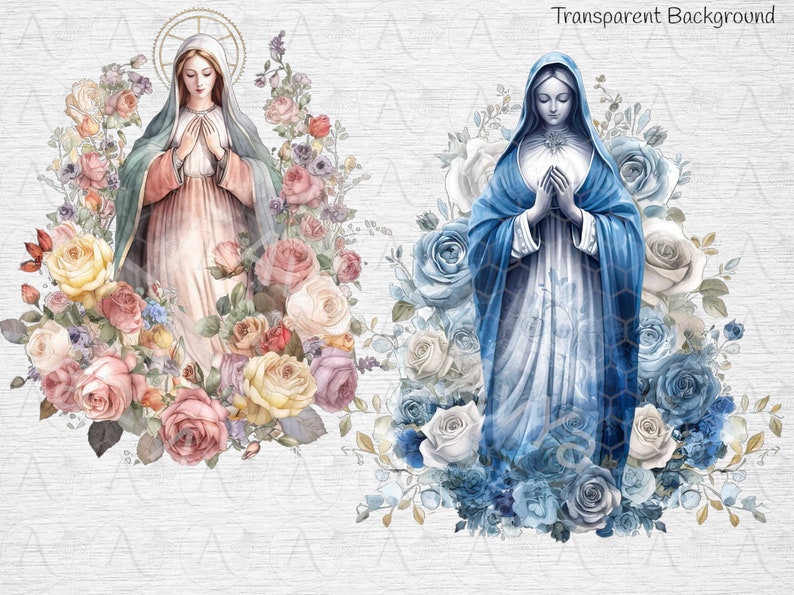 Virgin Mary Praying Clipart Virgin Mary Png Our Lady of - Etsy