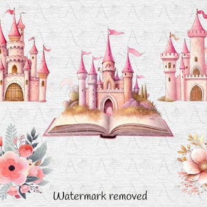 Pink Princess Clipart, Princess Castle, Carriage, Knight, Pony, Flower ...