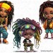 Reggae Girl, Hip Hop Chibi Doll - Black Woman Art ,african American Png ...