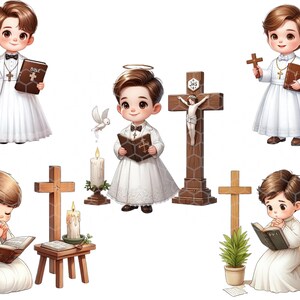 First Holy Communion Boy, Baptism Clipart, Religious Card Making ...