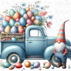 Spring Gnome Sublimation Bundle: Easter Gnomes, Vintage Truck, and ...