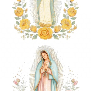 Virgin Mary Praying Clipart : Our Lady of Grace Print, Religious Art ...