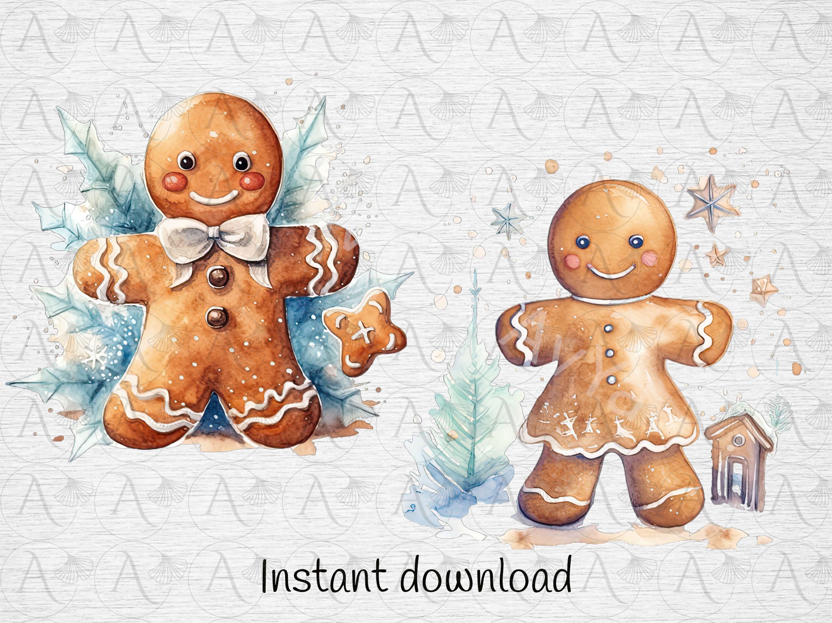 Gingerbread Man Clipart , Christmas Cookie, Christmas PNG card Making ...