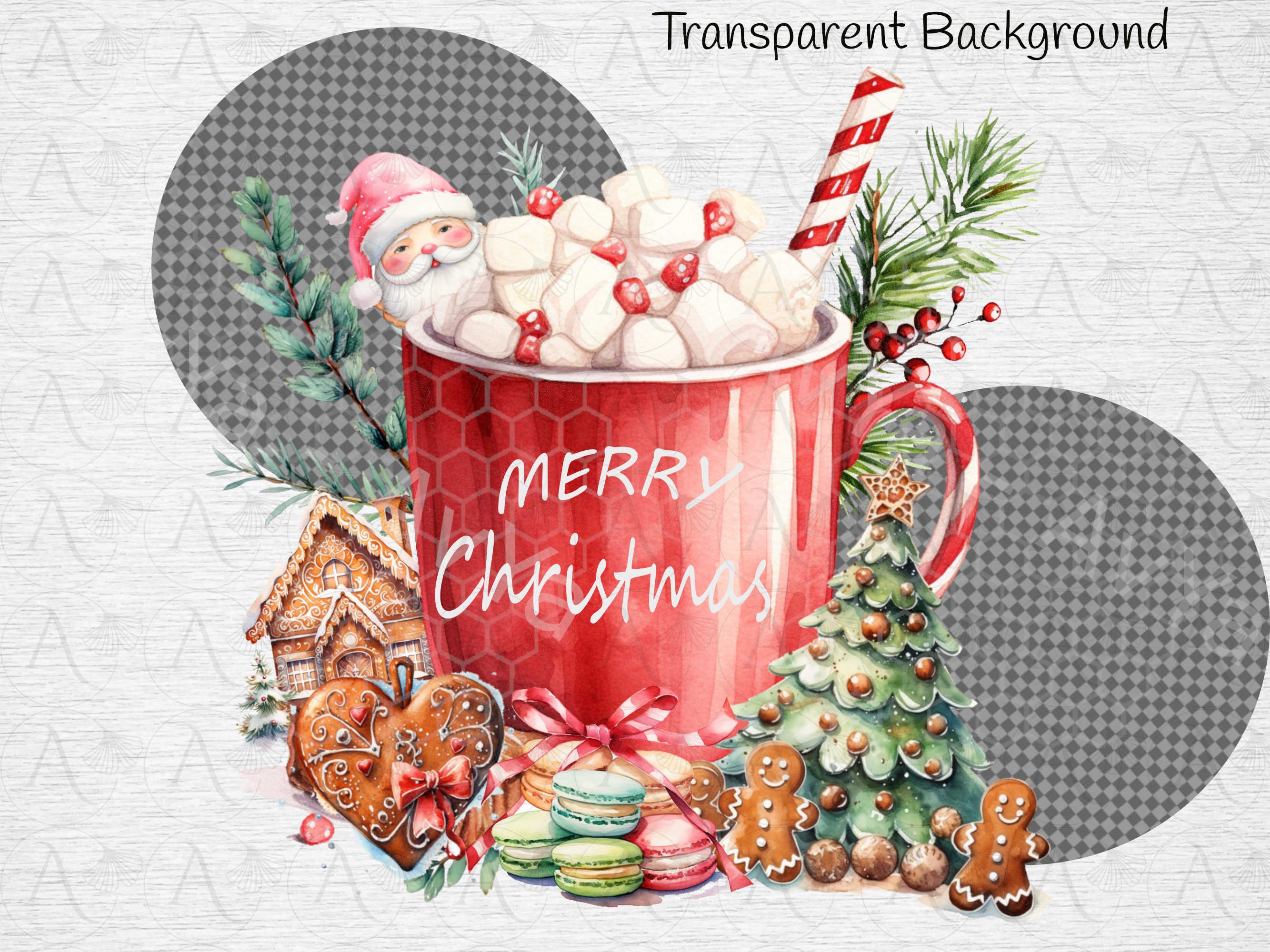 Red Christmas Hot Chocolate Mug Christmas Mug Clipart PNG, Christmas ...