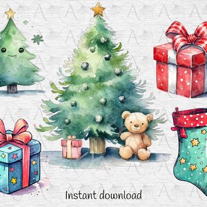 Christmas Clipart Bundle- Christmas PNG, Santa, Christmas Tree, Elf ...