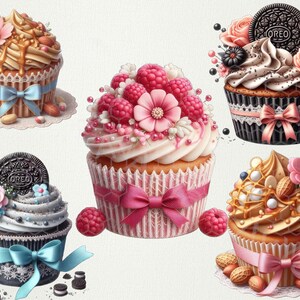 Sweet Treats Clipart Set - 23 PNG Cupcakes Desserts Bakery -birthday ...