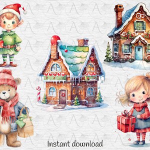 Christmas Clipart Bundle- Christmas PNG, Santa, Christmas Tree, Elf ...