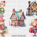 Christmas Clipart Bundle- Christmas PNG, Santa, Christmas Tree, Elf ...