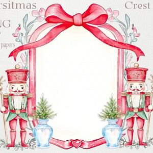 Christmas Crest Charming Nutcracker , Seamless Papers Watercolor, Crest ...