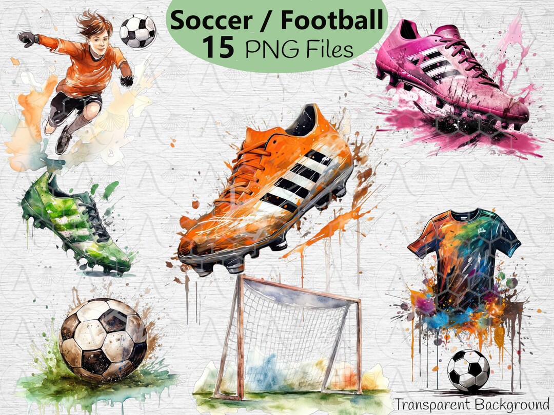 Soccer Clipart , Football PNG Bundle - Sports Art Soccer Ball and ...