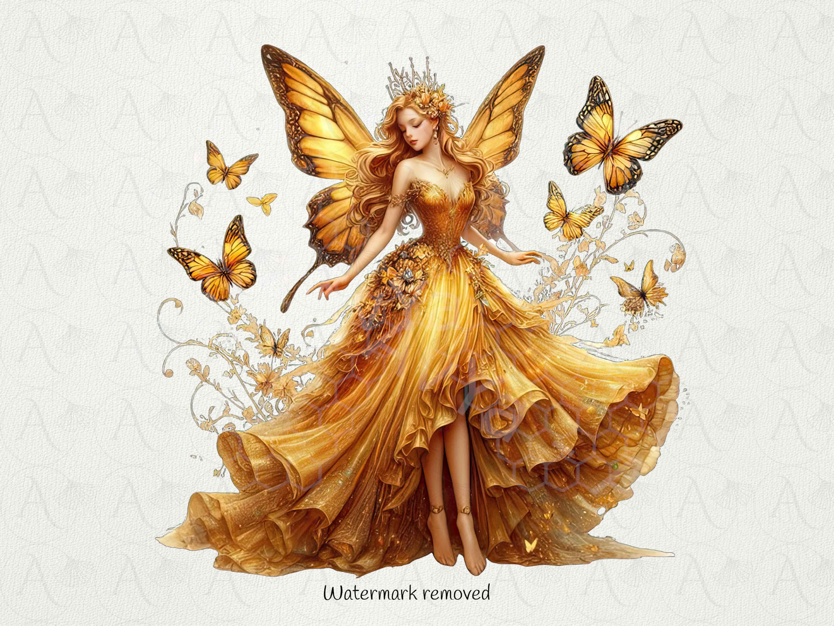 Golden Fairy Clipart Bundle: Enchanted PNG Images (16 Files) - Etsy