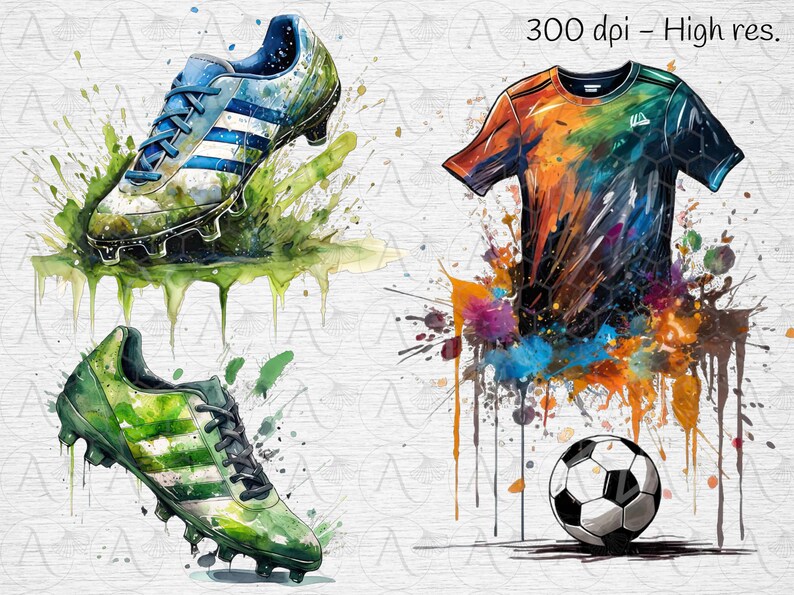 Soccer Clipart , Football PNG Bundle Sports Art Soccer Ball and Soccer ...