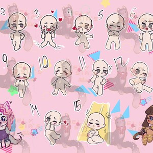 Custom Chibi Cute YCH Emotes, Custom Cute Emotes for Your Twitch or ...