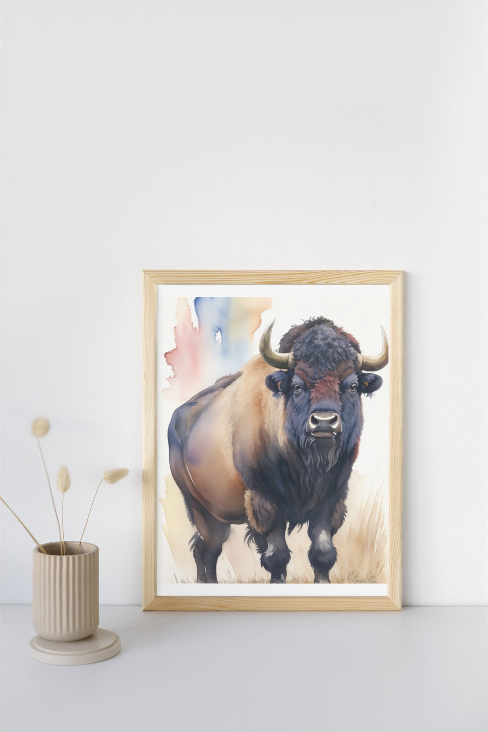 Wild Beauty: A Bison's Majesty in Digital Poster Print - Etsy