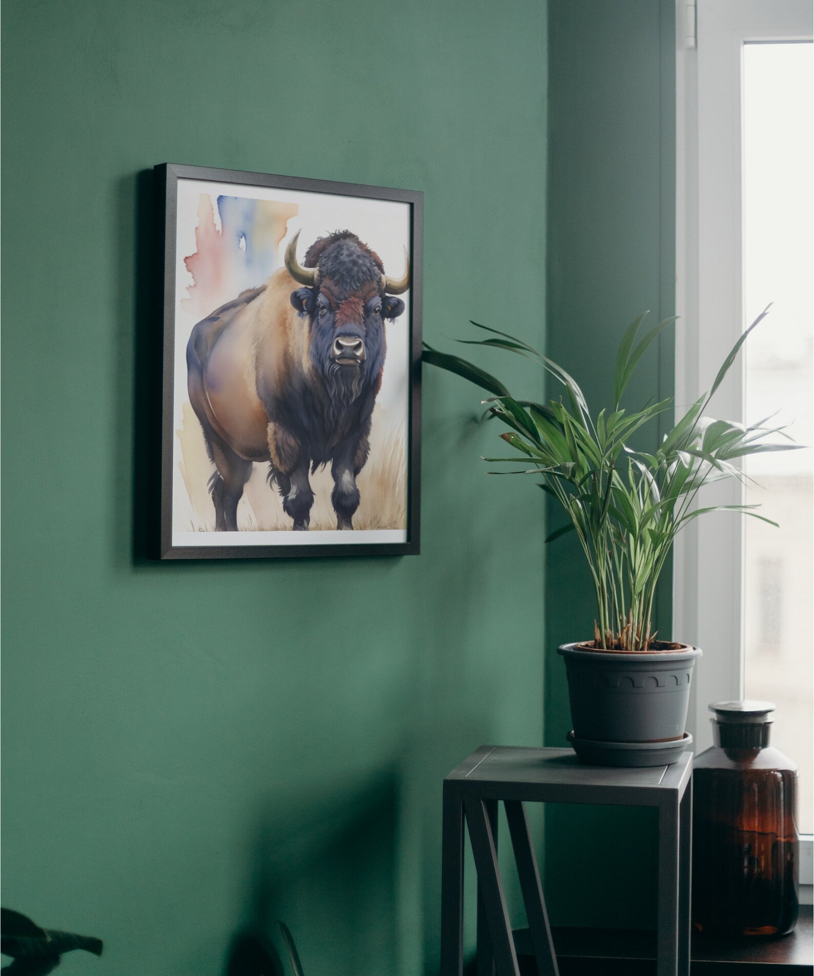 Wild Beauty: A Bison's Majesty in Digital Poster Print - Etsy