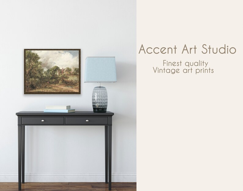 Vintage English Country Cottage Wall Art/ Antique Farmhouse Landscape ...