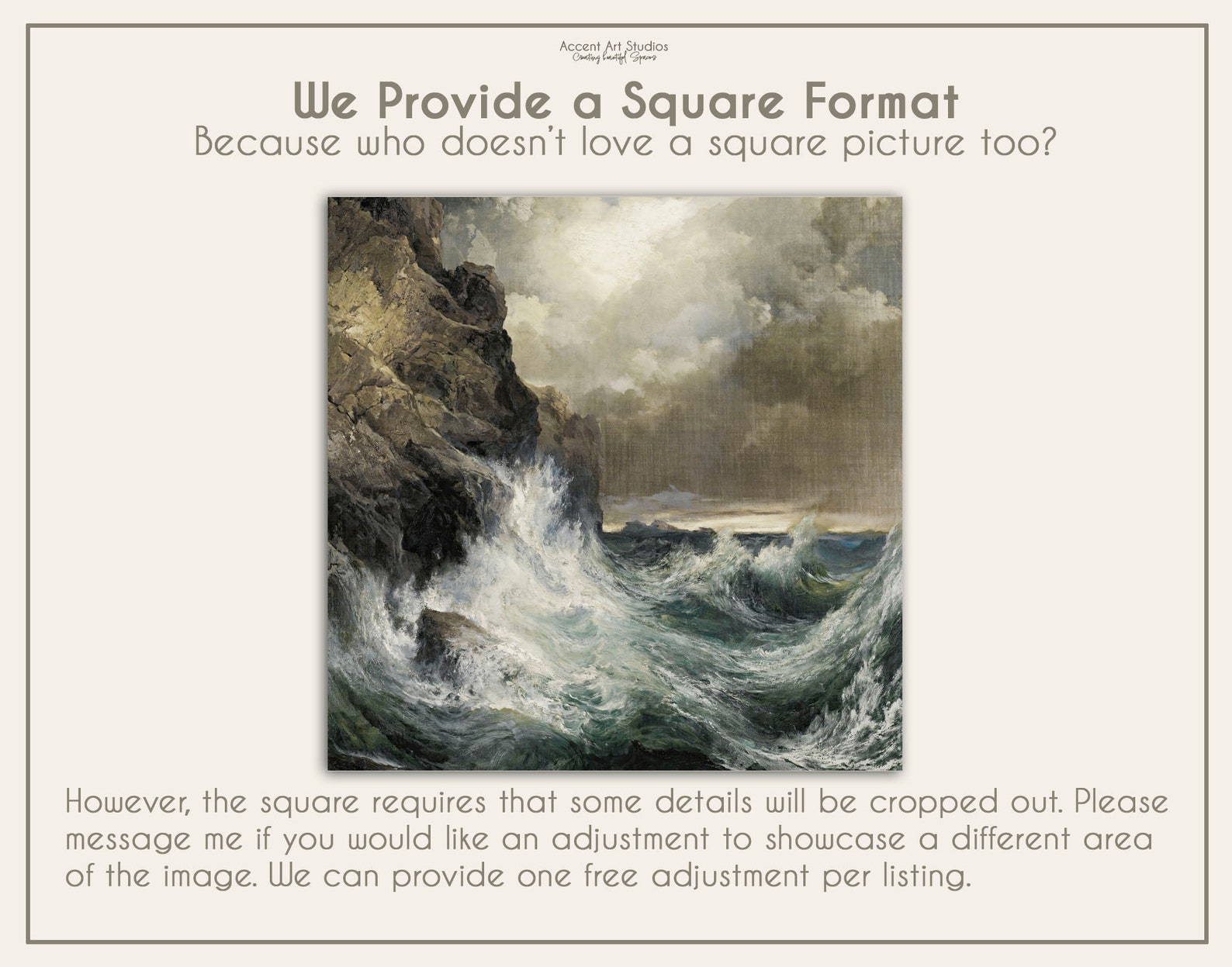 Neutral Ocean Wave Seascape Wall Art/ Moody Vintage Coastal Home Wall ...