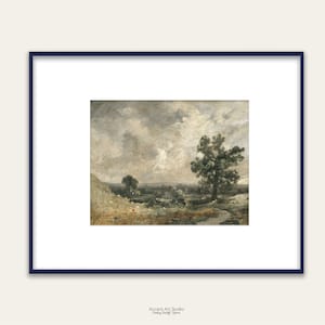 Rustic Vintage English Countryside Landscape/ Restored Antique Painting ...