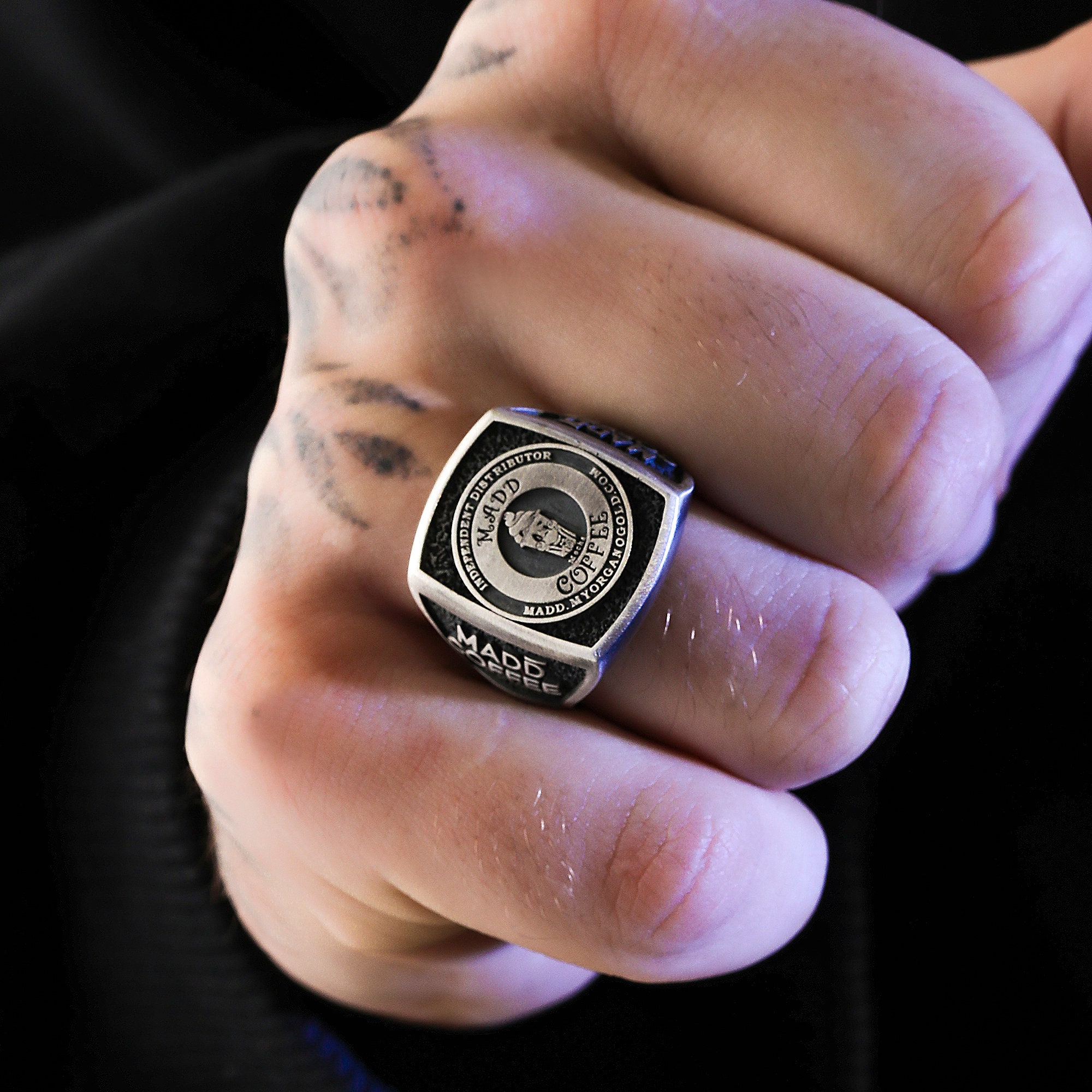Custom Corporate Logo Signet Ring Gift for Mens, Custom Design Ring ...