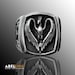 Winged Phoenix Square Sealed Silver Rings for Men, Silver Phoenix Bird ...