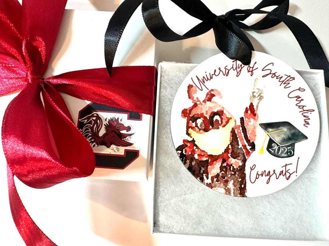 Gamecocks Handmade Ornament 2025 Watercolor Decor Hang Tag University ...