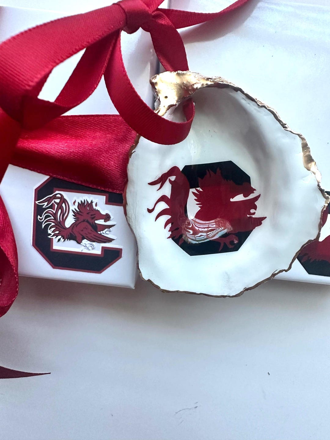 Gamecocks Ornament Oyster Shell Gift Decor Hang Tag Collegiate ...