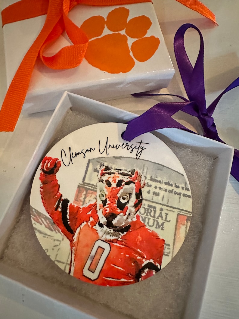Clemson Graduate 2025 Handmade Ornament Gift Watercolor Decor Hang Tag ...