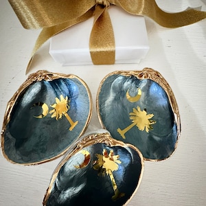 South Carolina Shell Trinket Dish Beach Decor Coastal Shell Palmetto ...