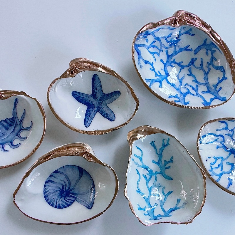 Oyster Shell Trinket Dish - Etsy