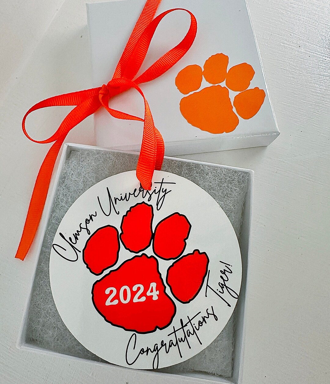 Clemson Graduate Handmade Ornament Gift Watercolor Decor Hang Tag ...