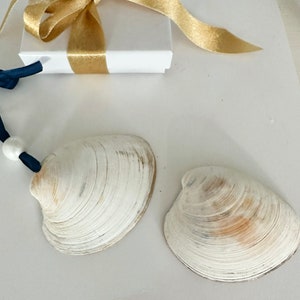 Personalized Coastal Wedding Initial Shell Art Ornament Keepsake Gift ...