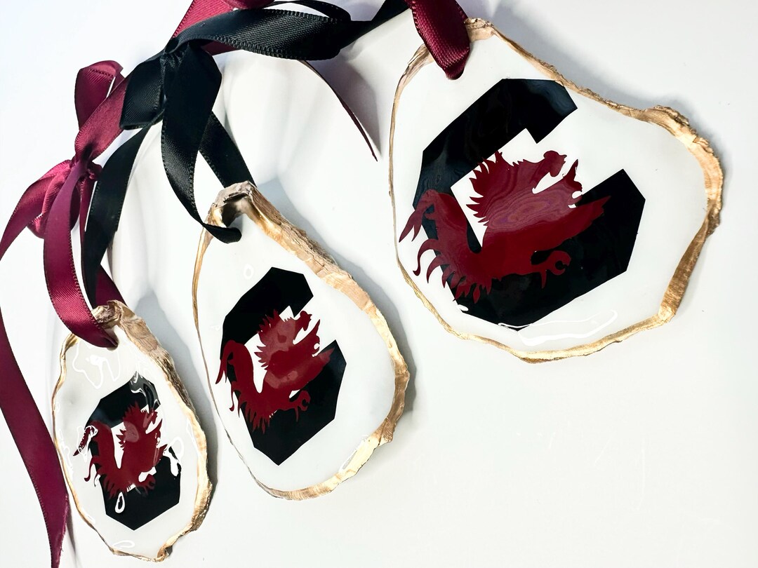 Gamecocks Handmade Ornament Shell Decor Hang Tag Collegiate University ...