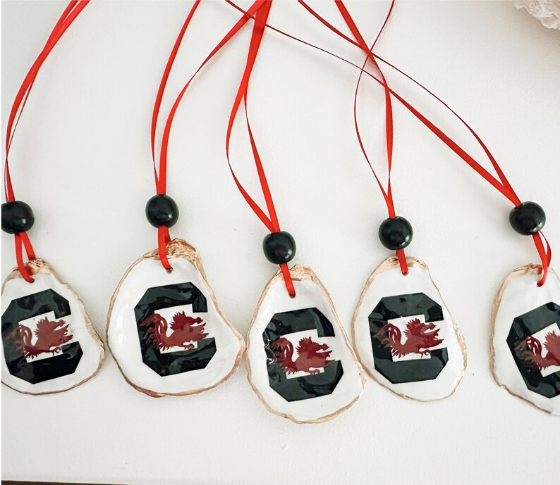 Gamecocks Handmade Ornament Shell Decor Hang Tag Collegiate University ...