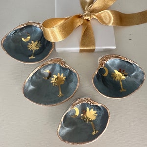 South Carolina Shell Trinket Dish Beach Decor Coastal Shell Palmetto ...