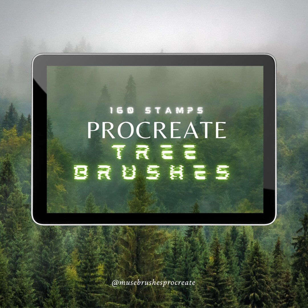 160 Procreate Tree Brushes,tree Silhouette Stamp Brush Set,procreate ...