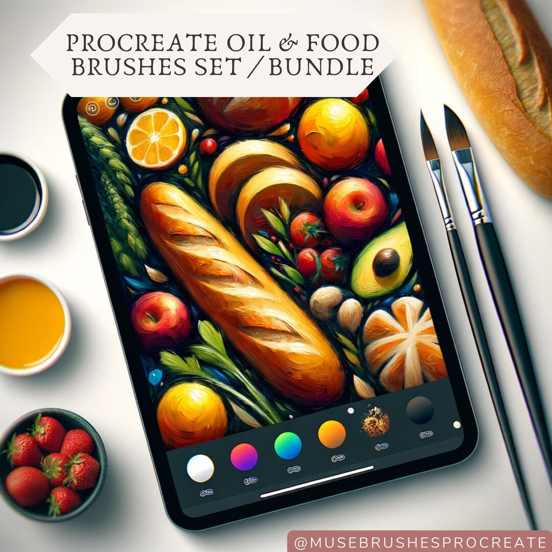 Procreate OIL Brushes for Procreate, Oil Paint Brushes, Oil and Food ...