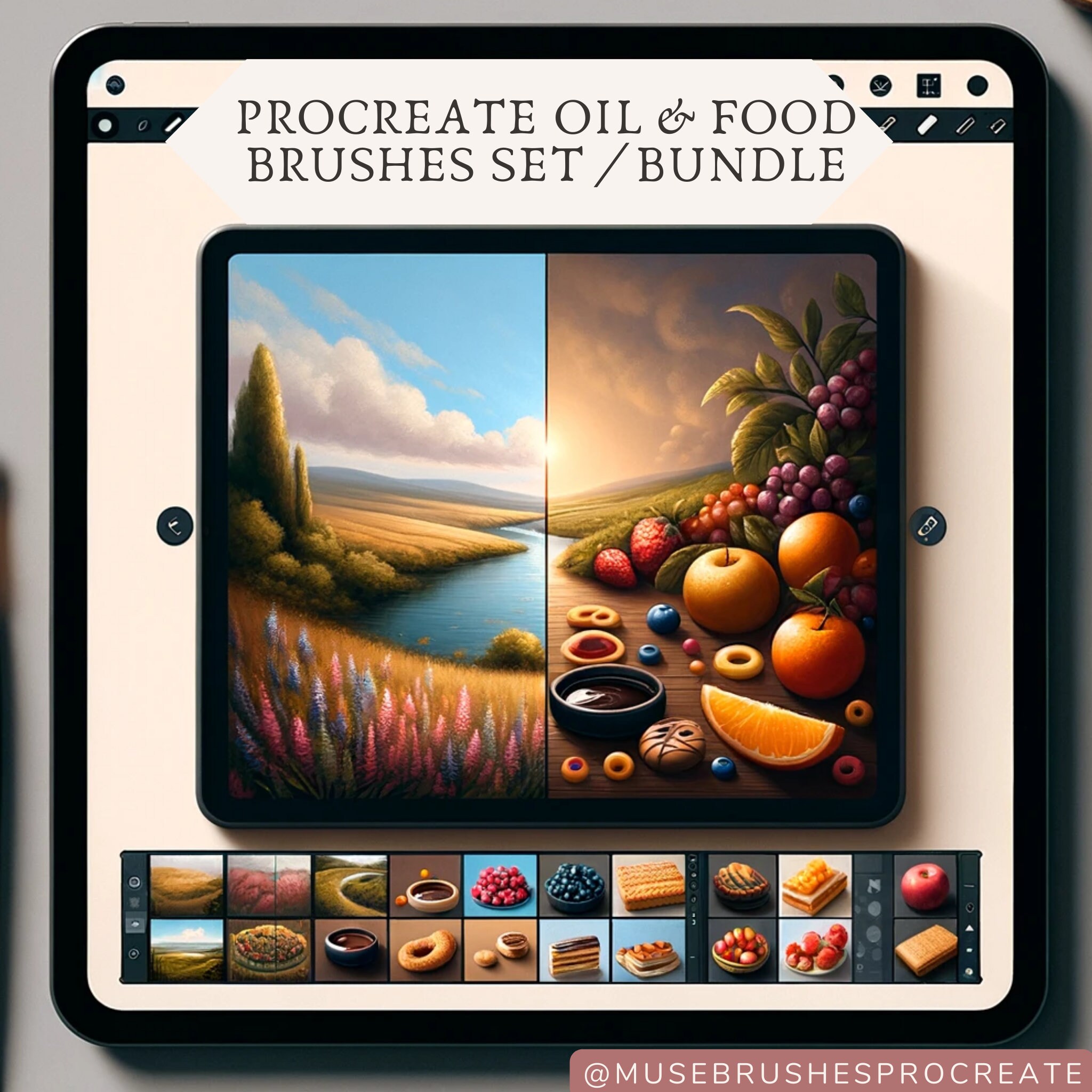 Procreate OIL Brushes for Procreate, Oil Paint Brushes, Oil and Food ...