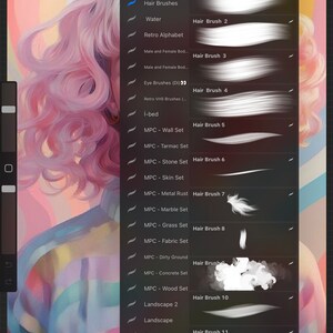 21 Procreate Hair Brushes, Procreate Braids, Procreate Brushes Hair ...