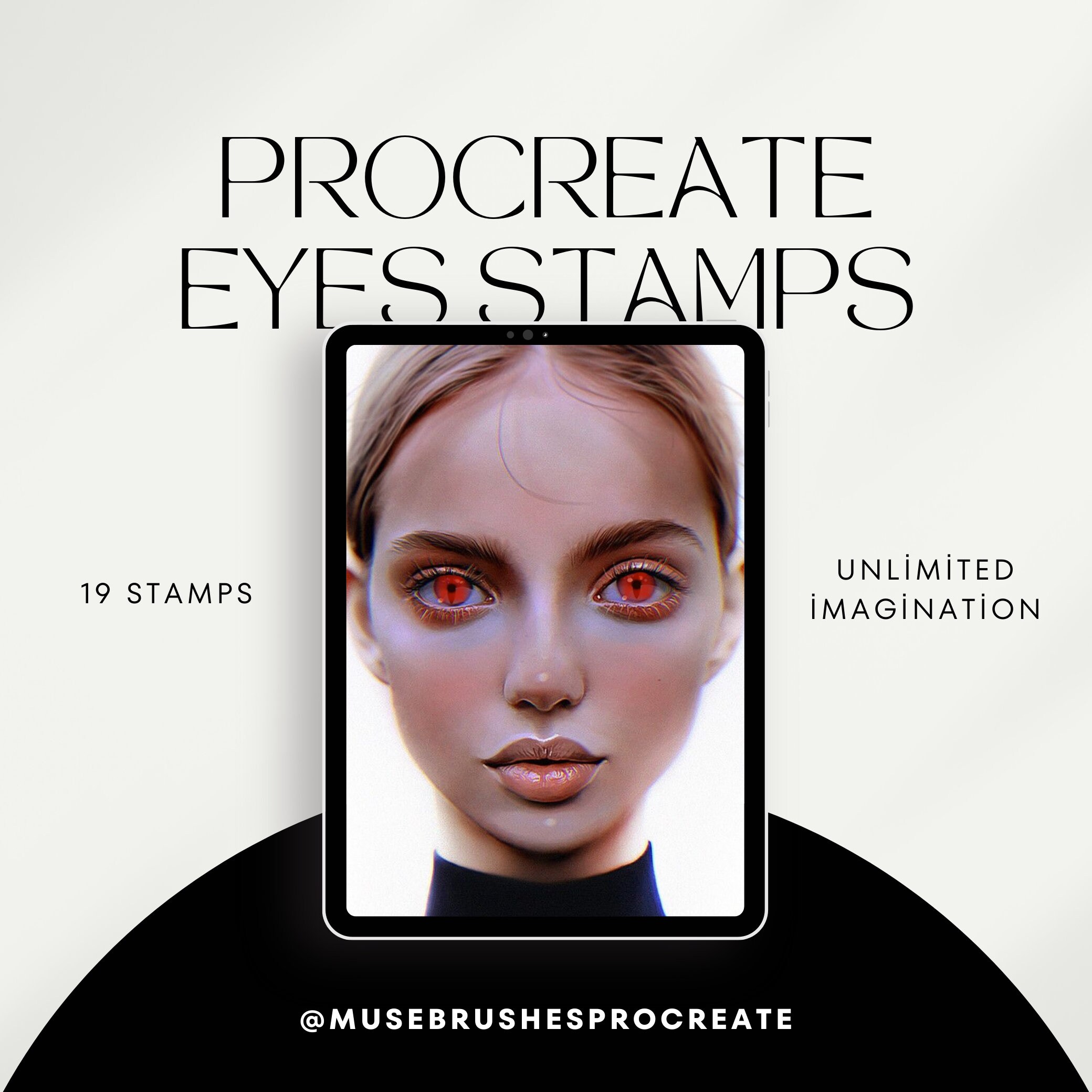 19 Procreate Realistic and Anime Eye Stamp | Procreate Eyes | Iris ...