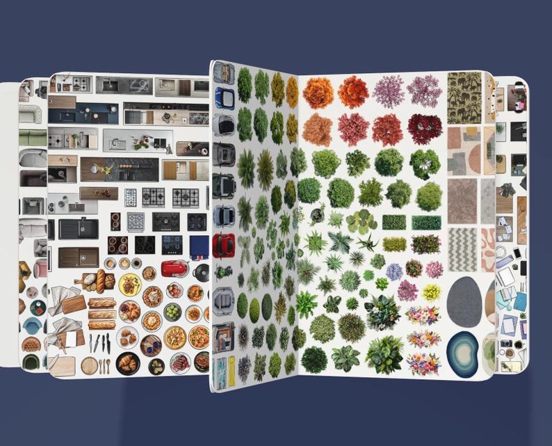 Procreate Landscape Garden & Interior Design CUTOUTS Sketch Blocks ...