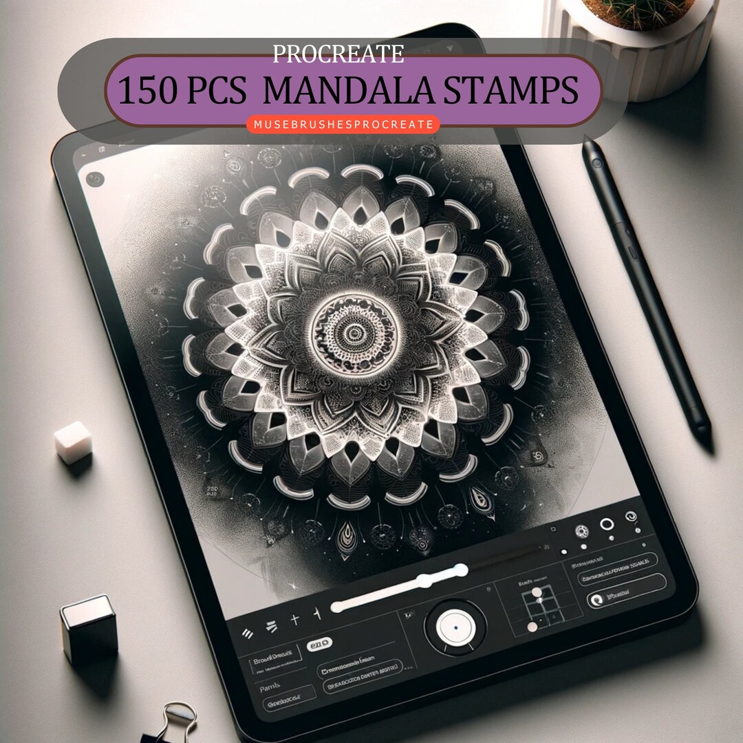 150 Mandala Procreate Stamp Set | Ornamental Mandala Brush Stamps ...