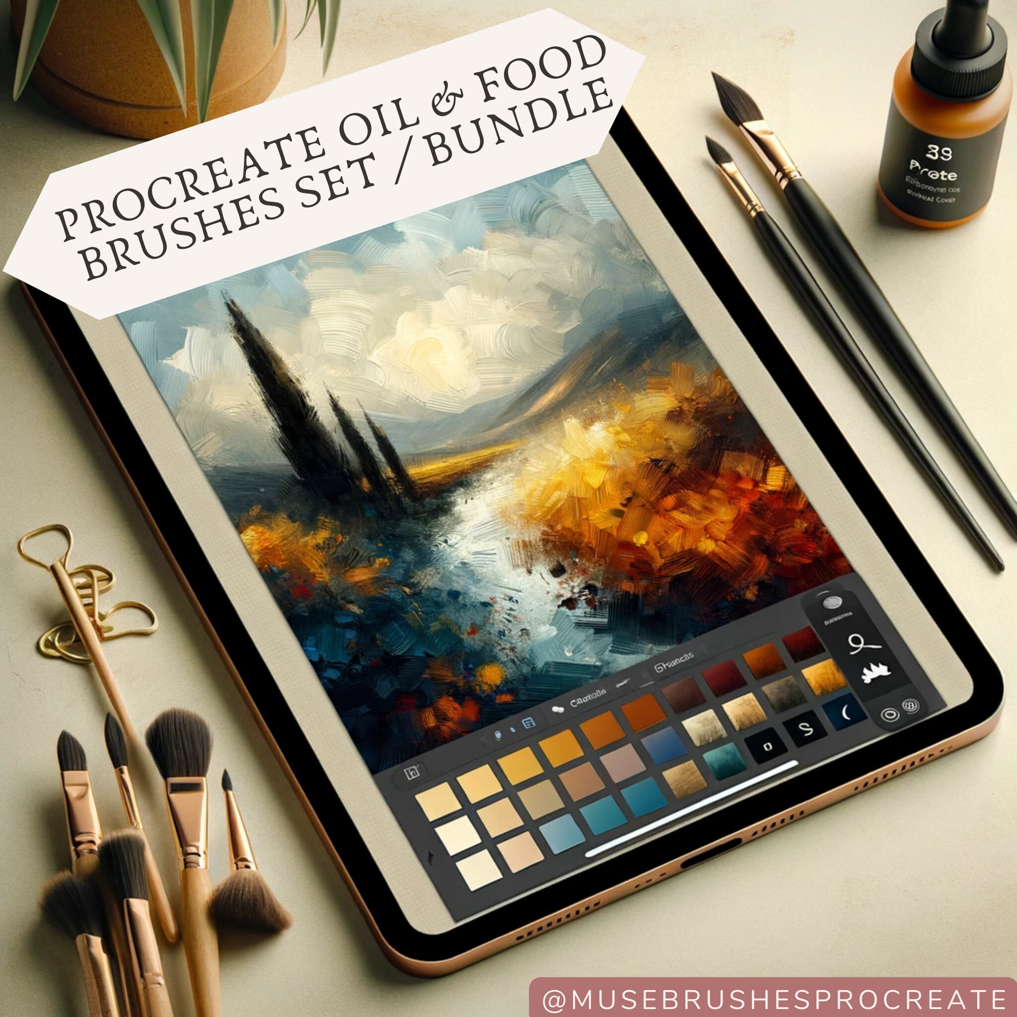 Procreate OIL Brushes for Procreate, Oil Paint Brushes, Oil and Food ...