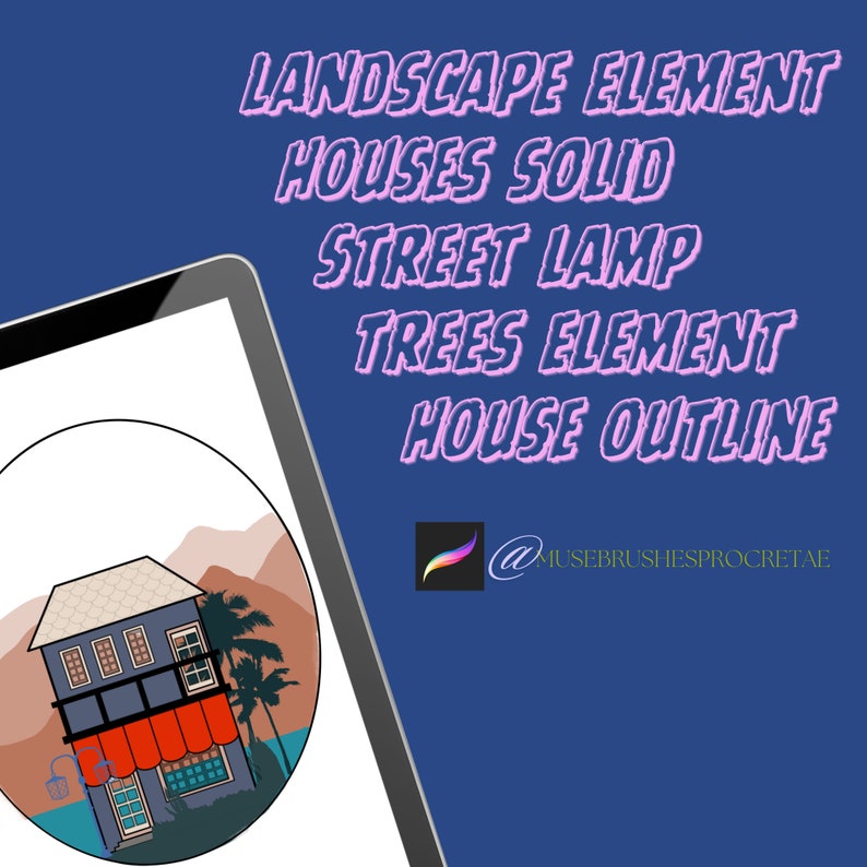 108 Procreate Town Cityscape Stamp Brushes, City Skyline Creator ...