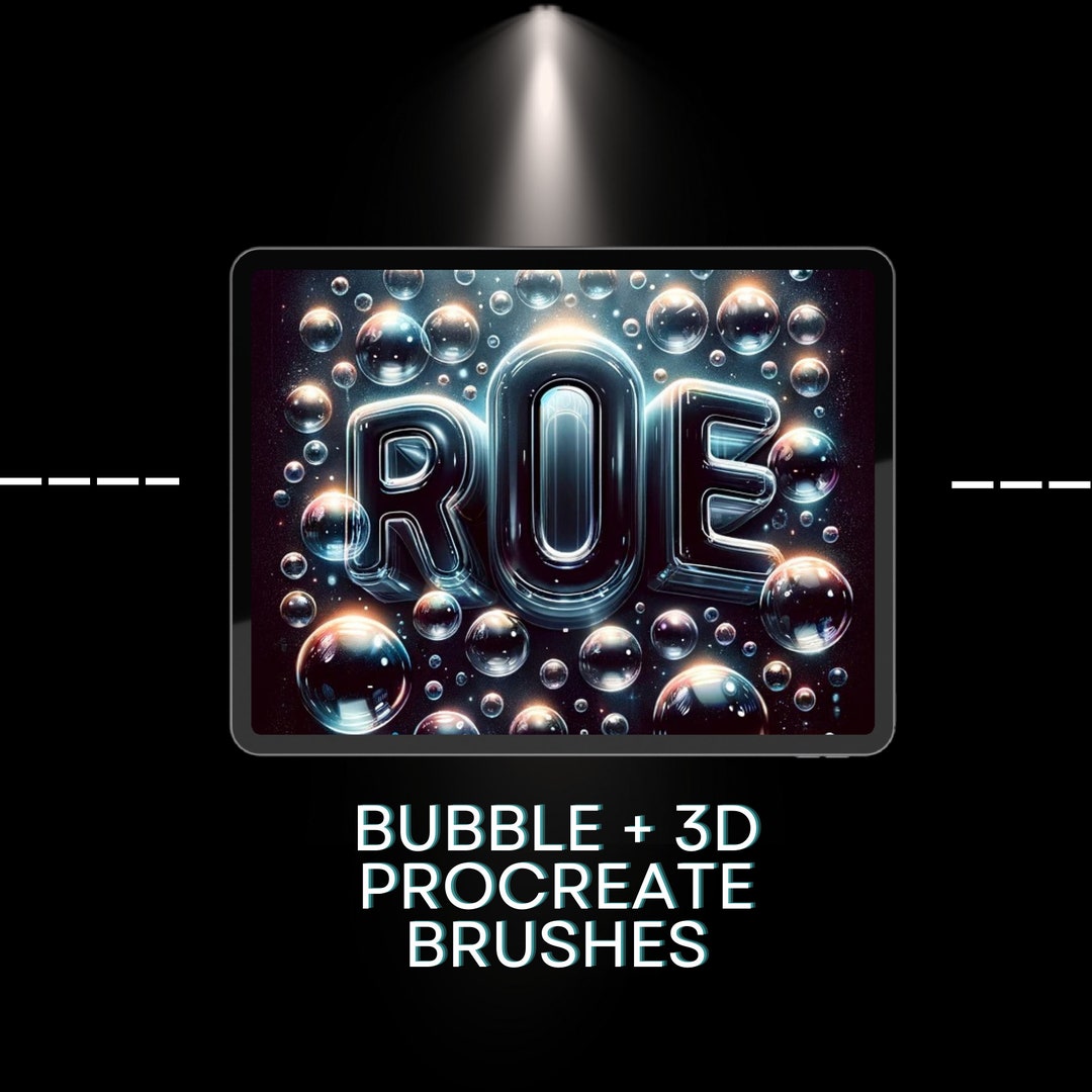 Bubble Brushes for Procreate • Realistic Glossy Procreate Brushes • 3D ...