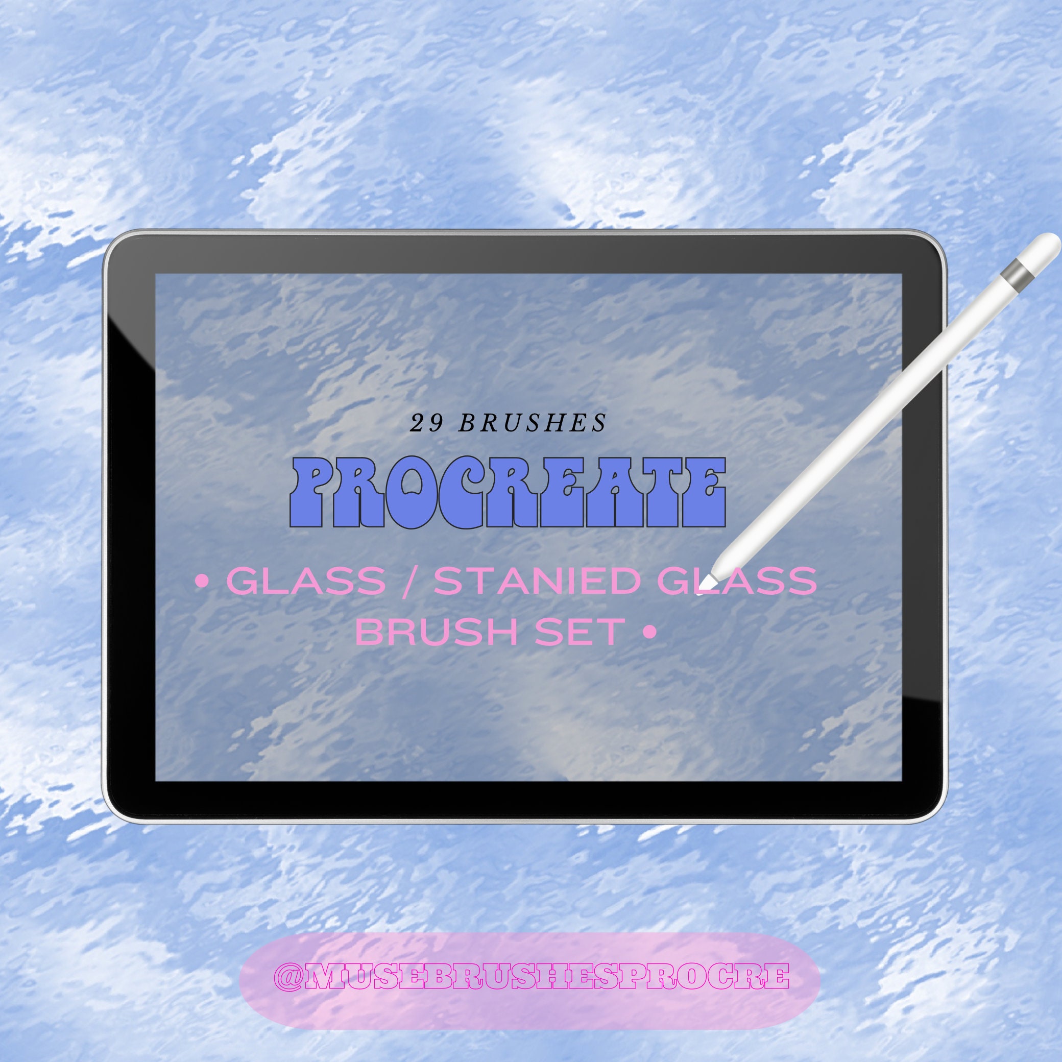 Stained Glass Brushes Made for Procreate Glass Procreate Brushes Procreate 3d Glass Brush Glass ...