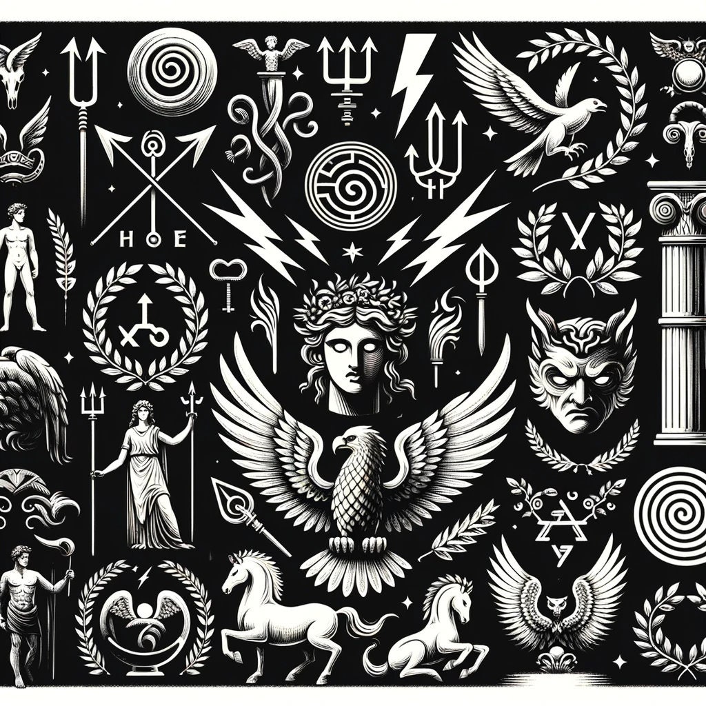 Greek Mythology Procreate Brush Set: Tattoo Stamp Stencils (digital ...