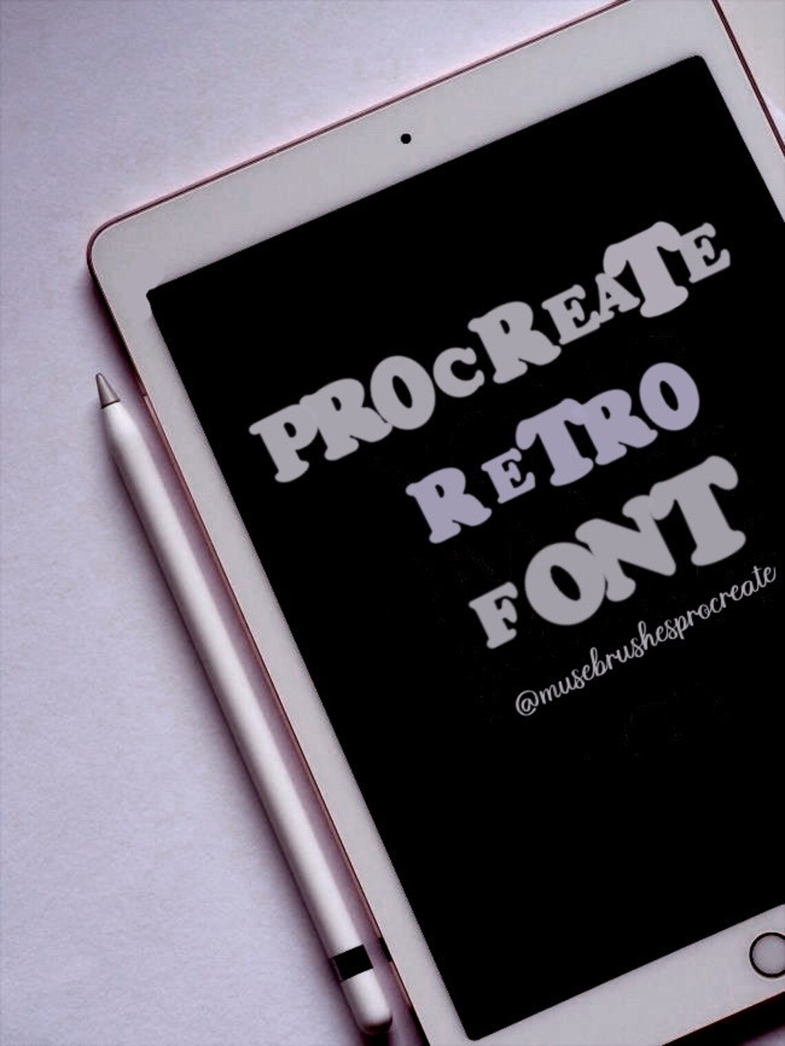 Retro Font for Procreate | Handwritten Font Bundle | Procreate Fonts ...