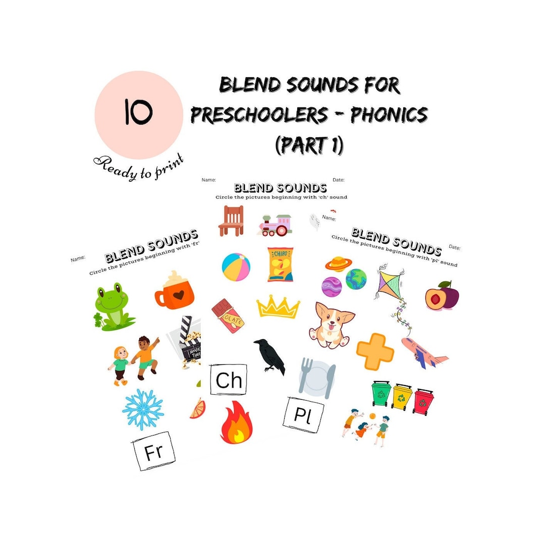 10 Blend Sounds for Preschoolers - Phonics (part 1) - Etsy