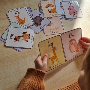 26 Animal Alphabet Flash Card for Preschoolers Pre-school Cards ...
