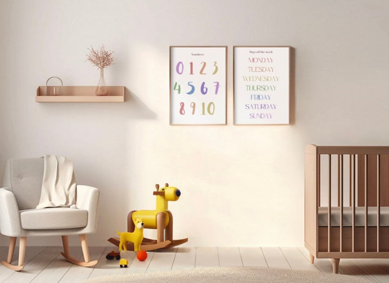 Rainbow Days of the Week, Educational Poster, Rainbow Print, Homeschool ...